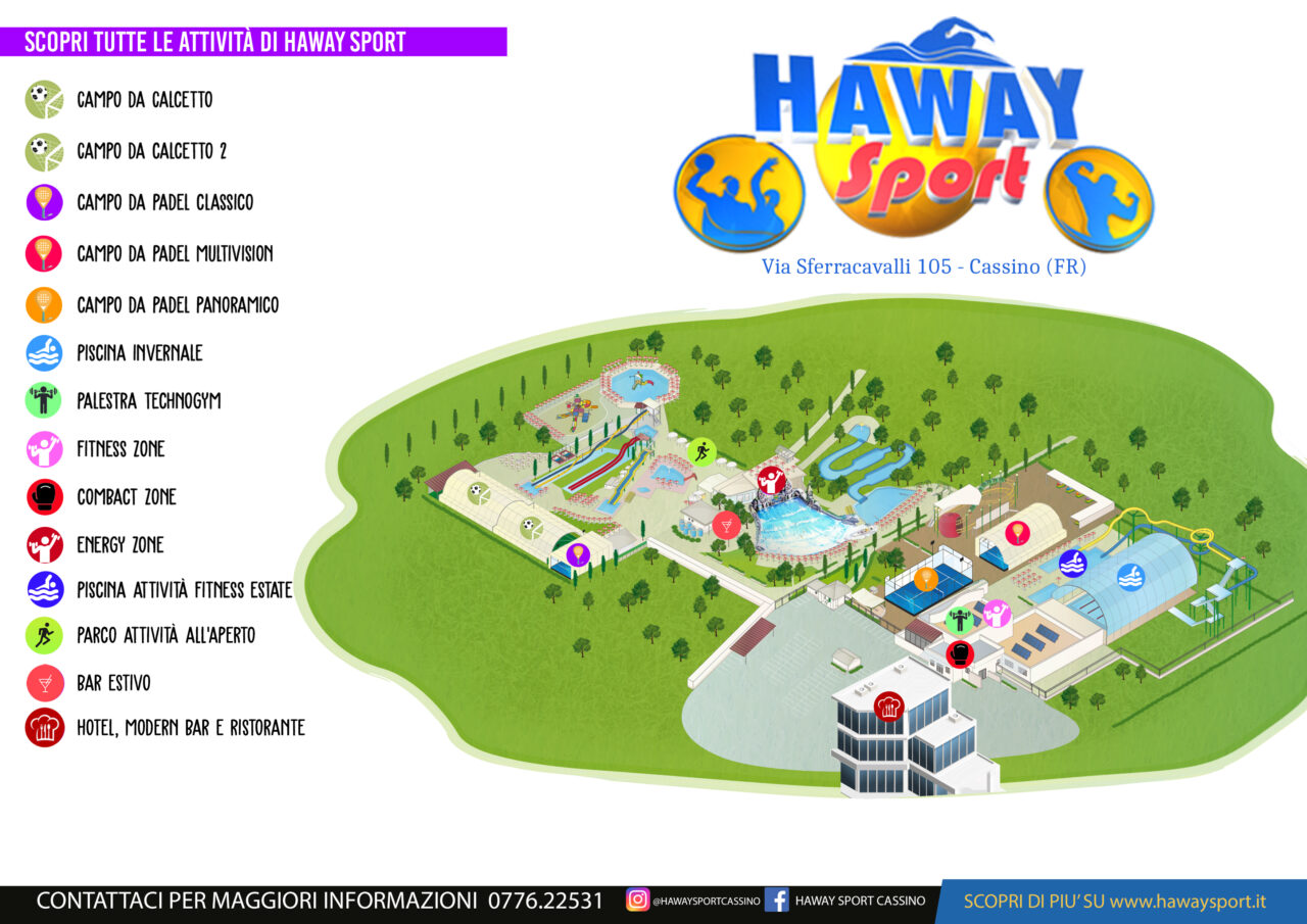 Mappa del Centro Sportivo - Haway Sport - Il Maxi Centro Sportivo a ...